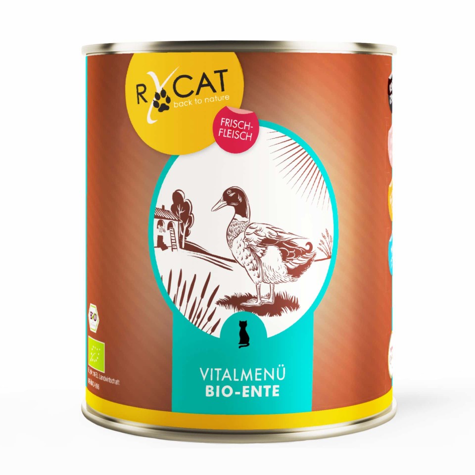 RyCat Bio-Ente 800g Dose - Katzenfutter | Shop Anifit